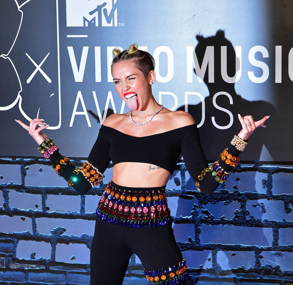 Miley Cyrus Sticking Her Tongue Out 2013 | Pictures | POPSUGAR Celebrity